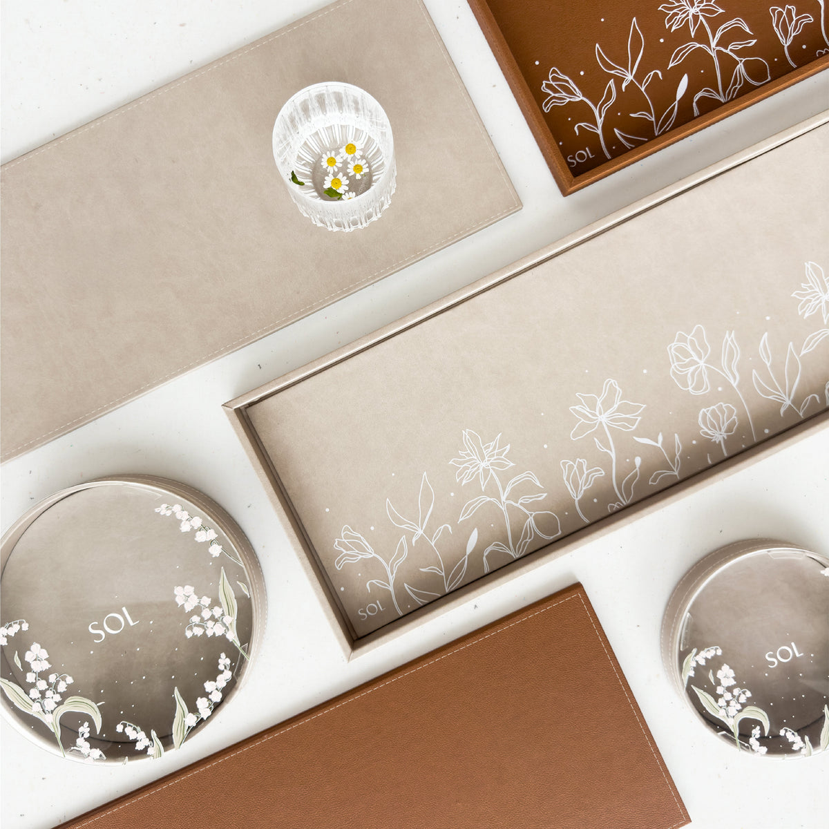 The Leather Collection - Tray with Edge – SOL Floral Boutique